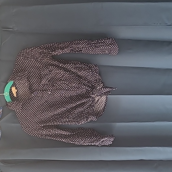 Love Notes | Tops | Small Dark Blue With White Dots Crop Top | Poshmark